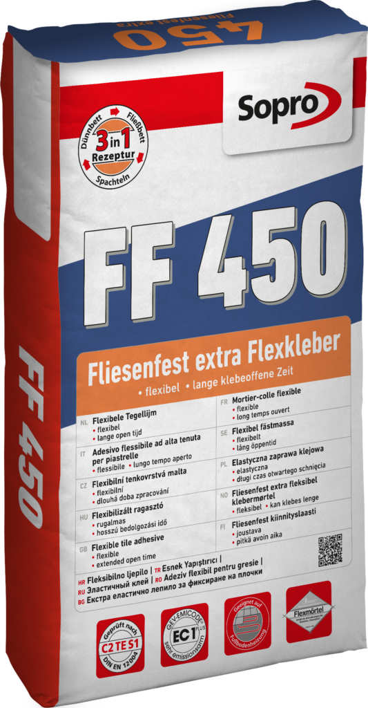 SOPRO FF 450 Fliesenfest extra S1 Flexkleber, 25 kg Sack | Platten-Wolf GmbH